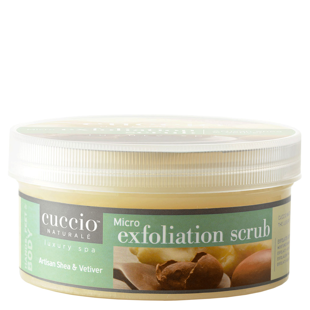 Cuccio Micro Exfoliation Scrub Artisan Shea & Vetiver | Beauty Care Choices