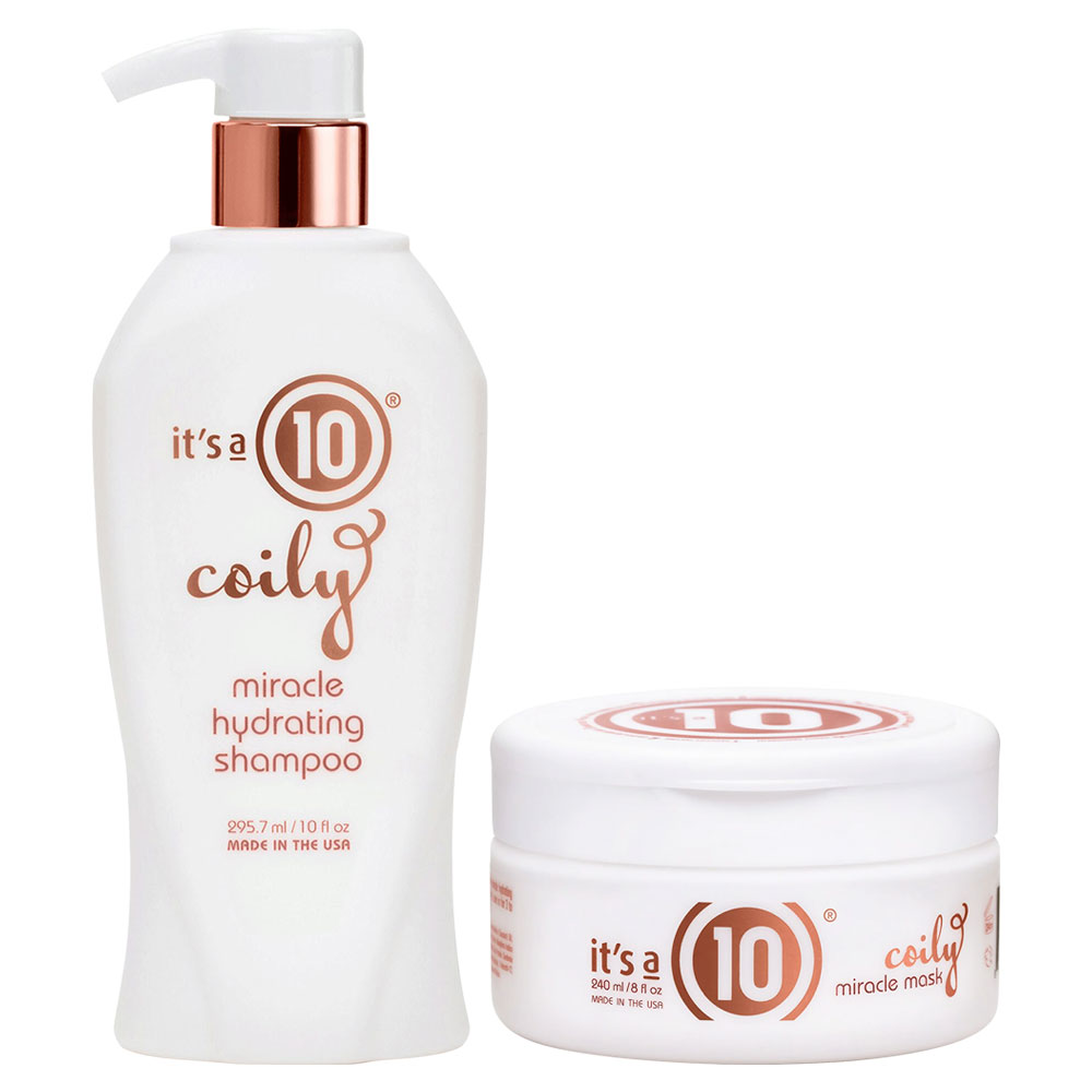 It's A 10 Coily Miracle Hydrating Shampoo & Mask Set | Beauty Care Choices