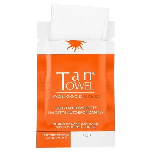 TanTowel Self-Tan Towelettes - Half Body Tan - Plus | Beauty Care Choices