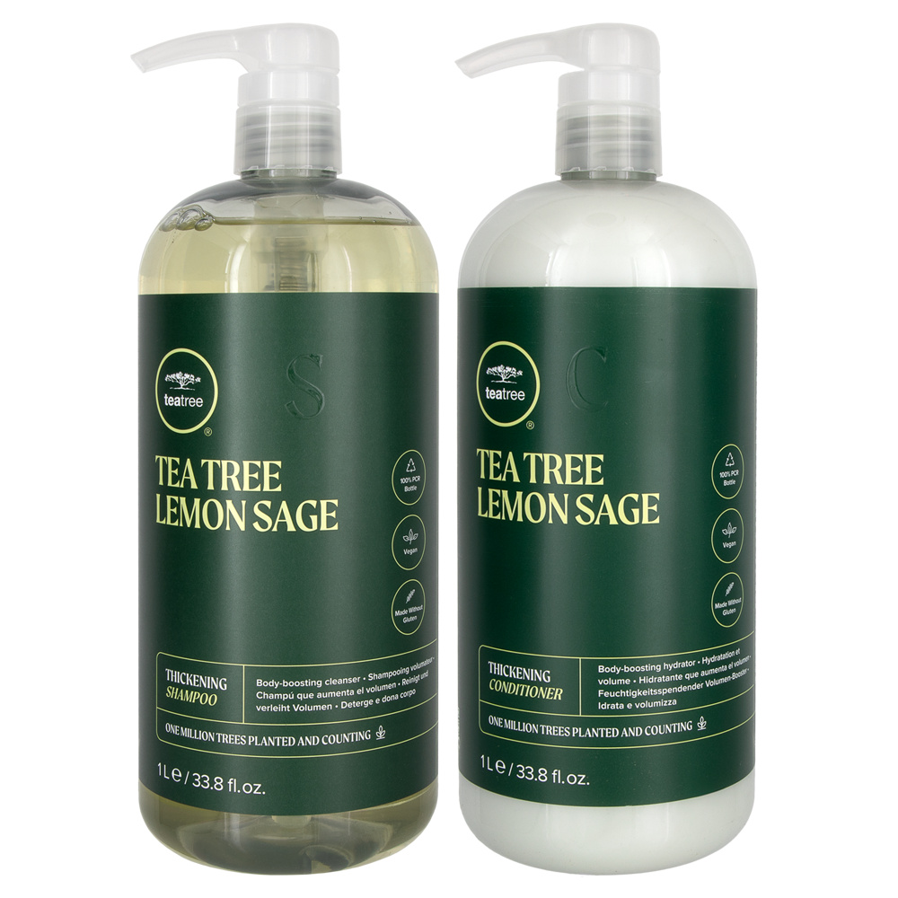 Paul Mitchell Tea Tree Lemon Sage Thickening Shampoo & Conditioner Set ...