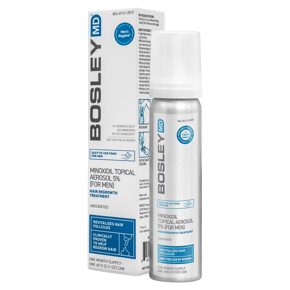 BosleyMD Minoxidil Topical Foam Aerosol 5% For Men | Beauty Care Choices