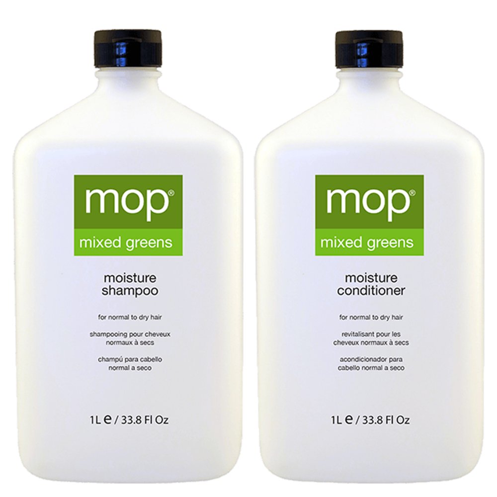 MOP Mixed Greens Moisture Shampoo & Conditioner Liter Duo | Beauty Care ...