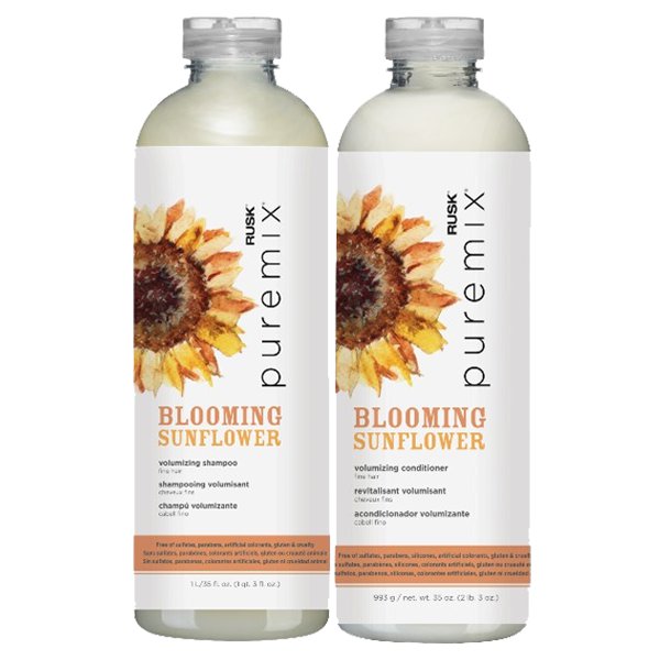 Rusk PureMix Blooming Sunflower Volumizing Shampoo & Conditioner Duo ...