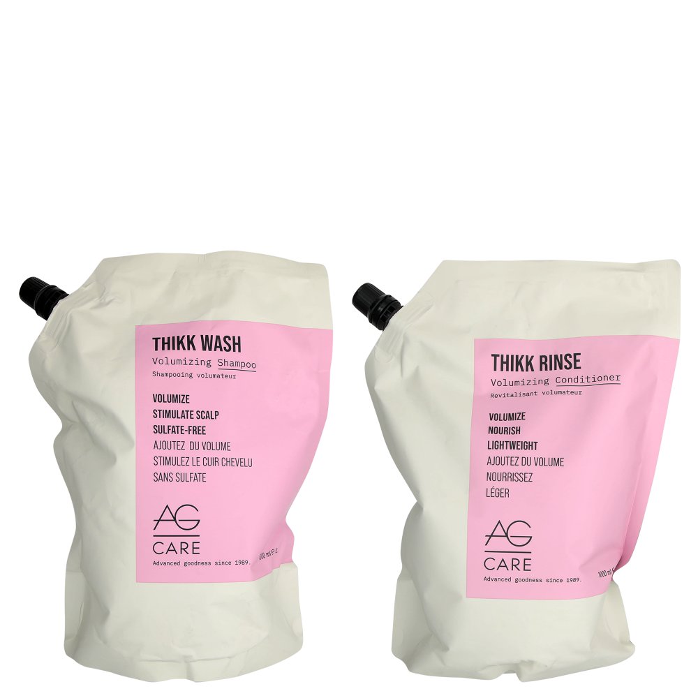 AG Care Thikk Wash and Thikk Rinse Shampoo & Conditioner Set | Beauty ...
